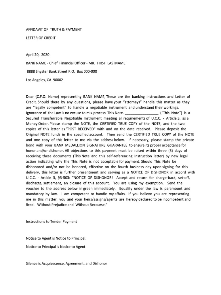 Letter of Credit Red | PDF