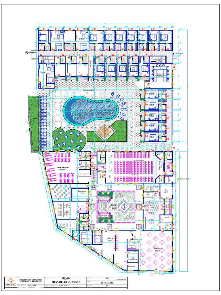 24-04-24 Plan Archi RDC A0 | PDF