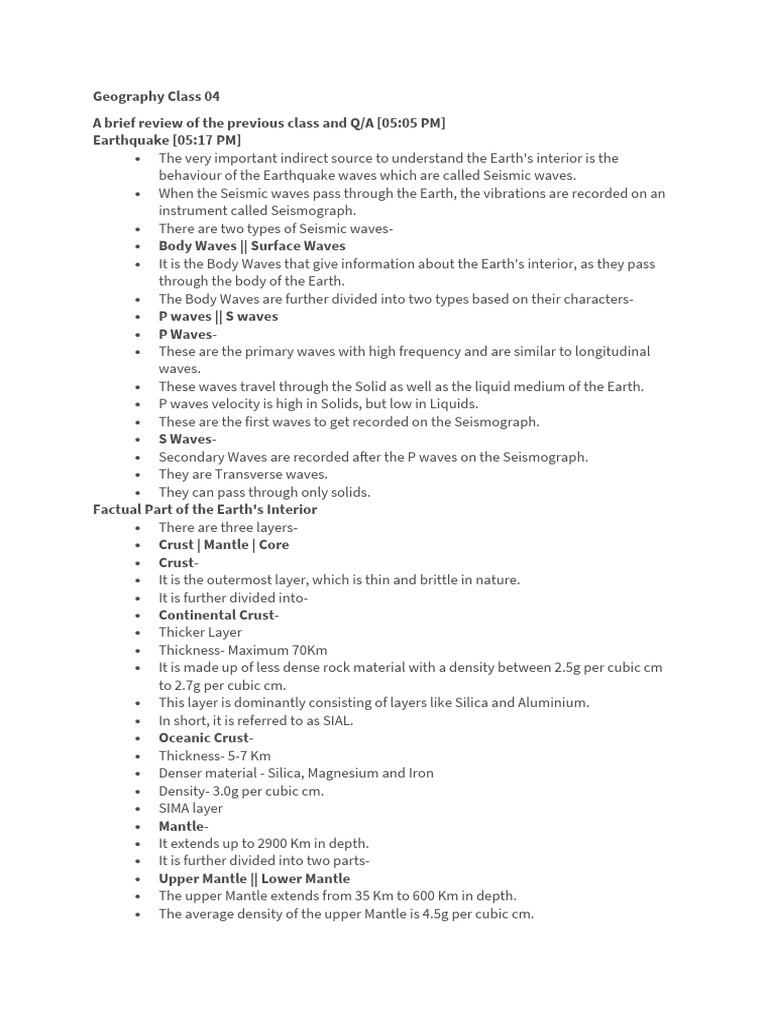 Geography Class 04 Pdf