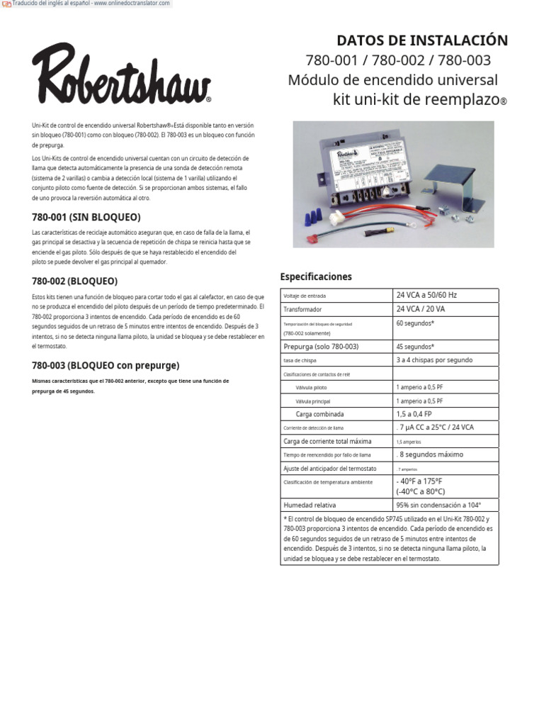 robertshaw-780-002-ignition-module-installation-instructions.en.es | PDF