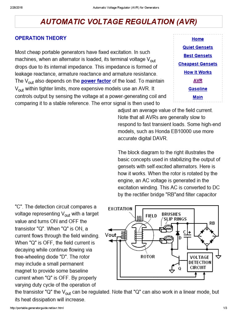 AVR For Generators | PDF