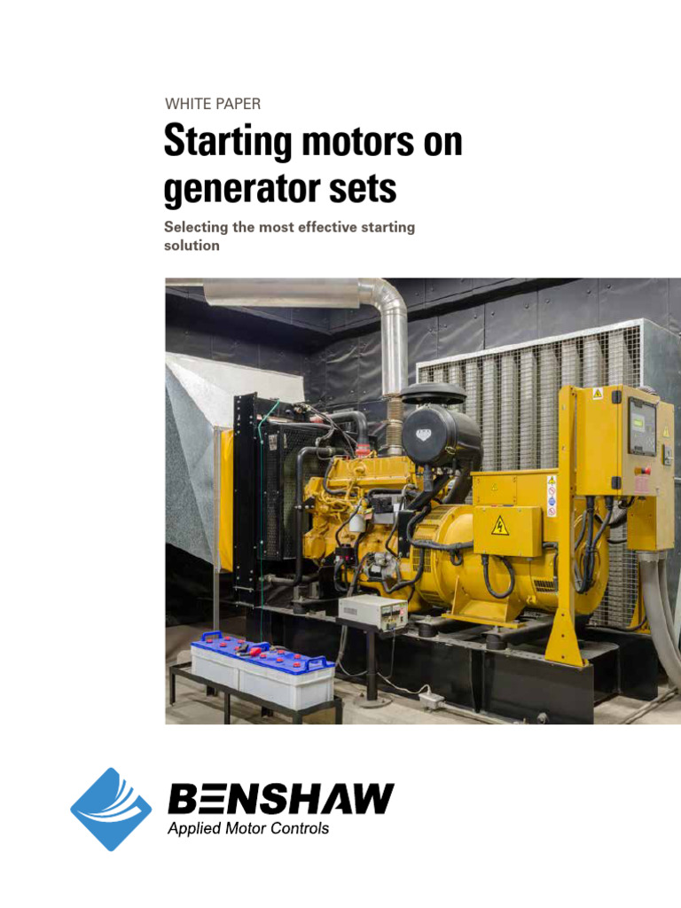 Benshaw WP Starting Motors On GenSets | PDF