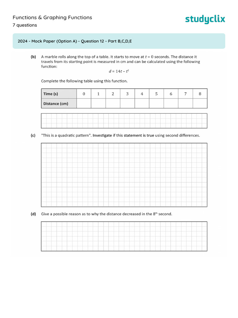 Functions & Graphing Functions Questions | PDF