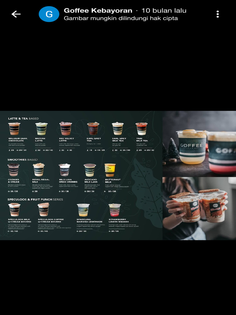 Goffee Kebayoran Menu - Penelusuran Google | PDF