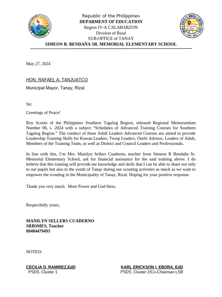 Solicitation Letter BSP | PDF