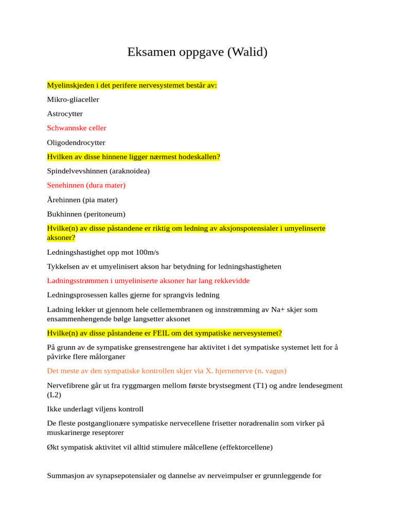 Eksamen Oppgave | PDF