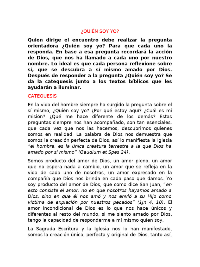 Quién Soy Yo | PDF