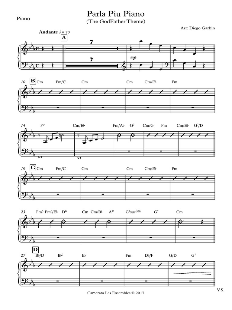 Parla Piu Piano (The GodFather Theme) - Piano | PDF