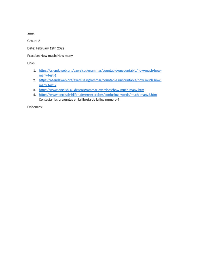 How Much How Many | PDF