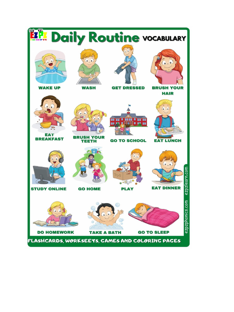 daily routine- 4th grade | PDF