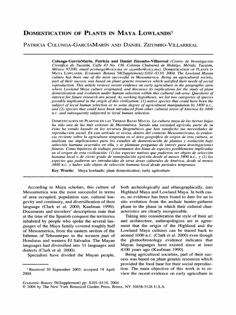 Colunga-GarcíaMarín y Zizumbo-Villarreal - 2004 - Domestication of ...