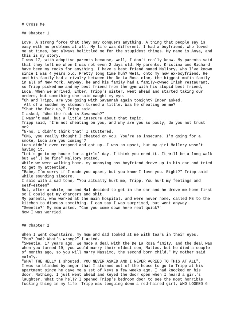 Cross Me | PDF | Mystery, Thriller & Crime Fiction