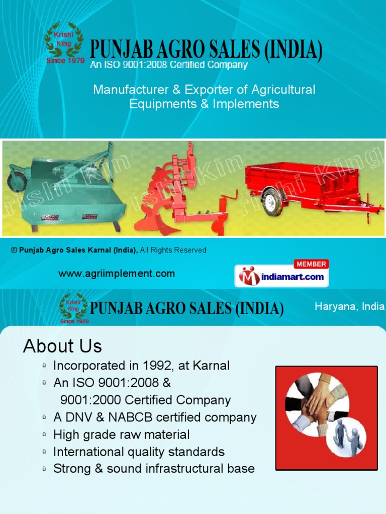 Punjab Agro Sales Karnal Haryana India | PDF