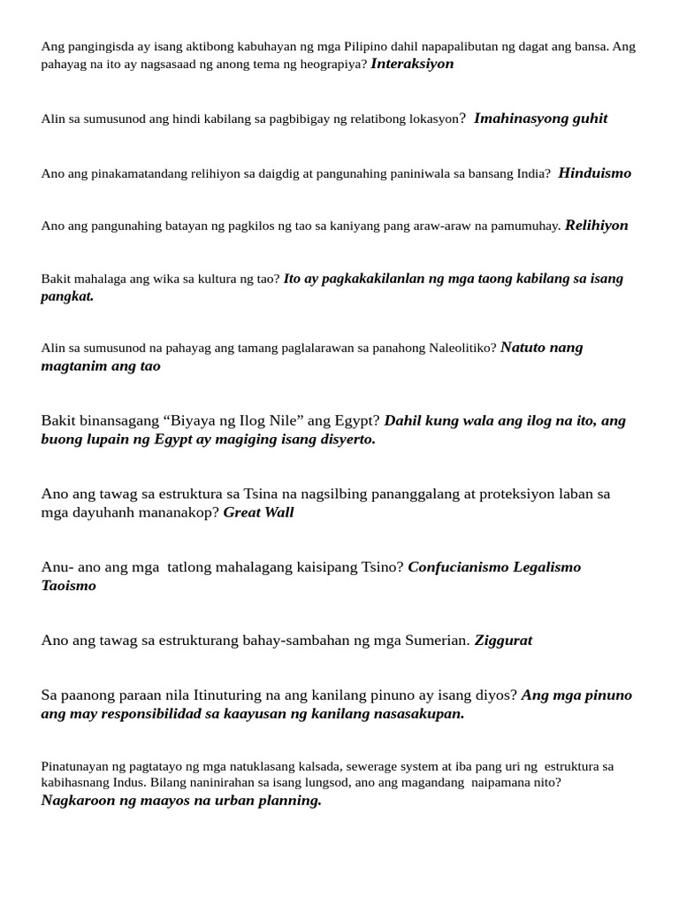 Reviewer 1st Quarter G8 | PDF