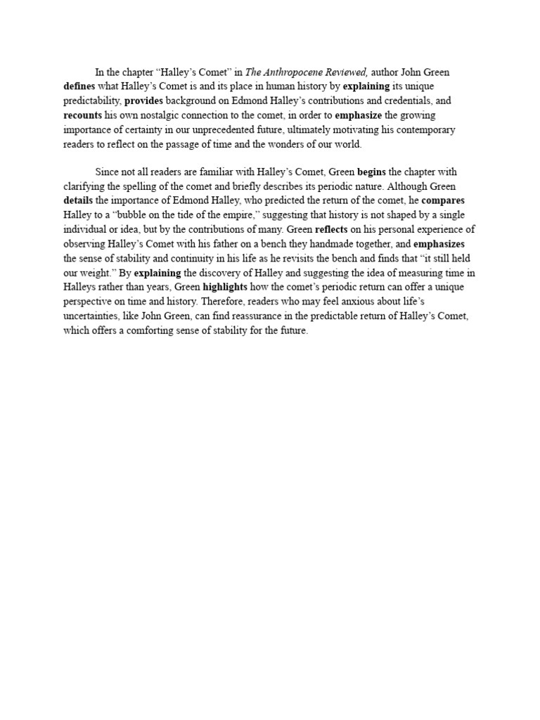 Halley’s Comet RA Practice | PDF