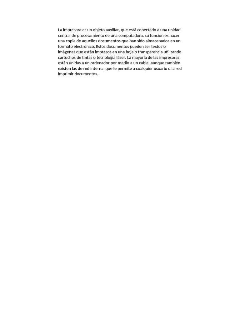 La Impresora Es Un Objeto Auxiliar | PDF La Impresora Es Un Objeto Auxiliar | PDF