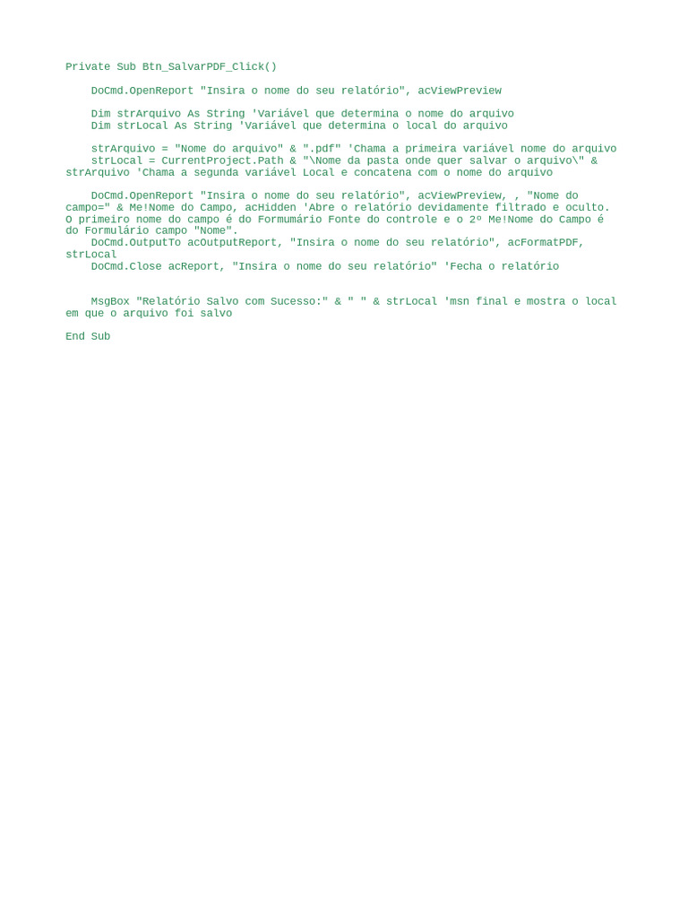 Private Sub Btn | PDF