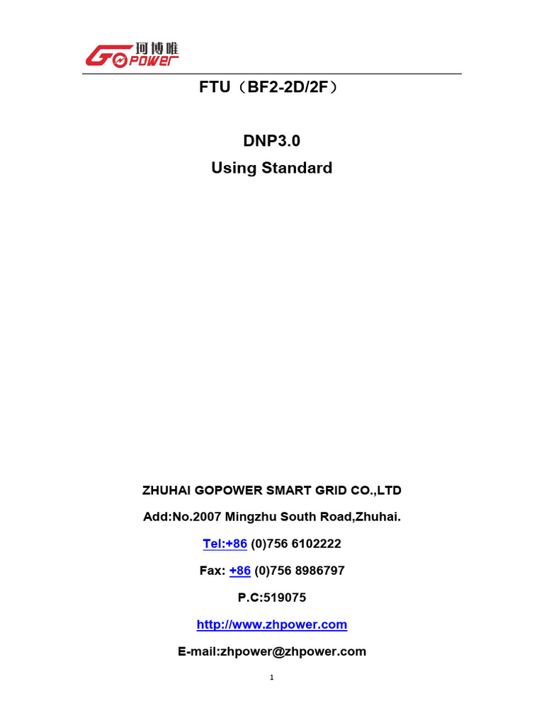 Gopower DNP3.0-Interoperability | PDF