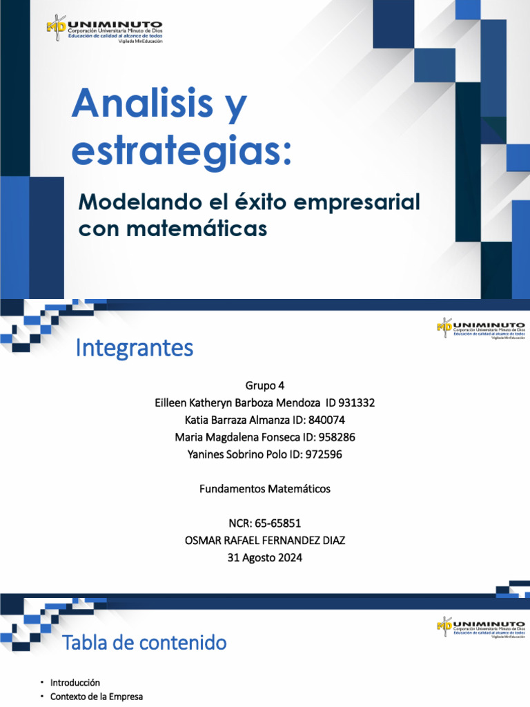 Uni2 - Caso Empresarial Expresiones Algebraica | PDF
