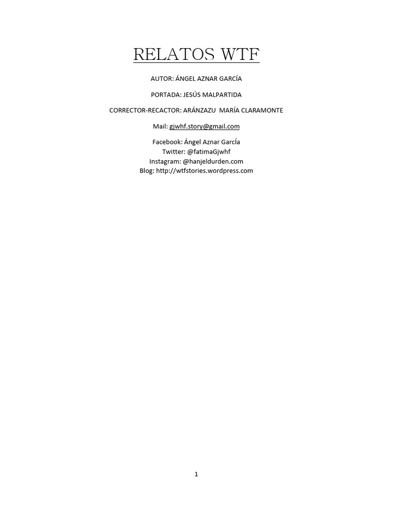 Relatos WTF | PDF