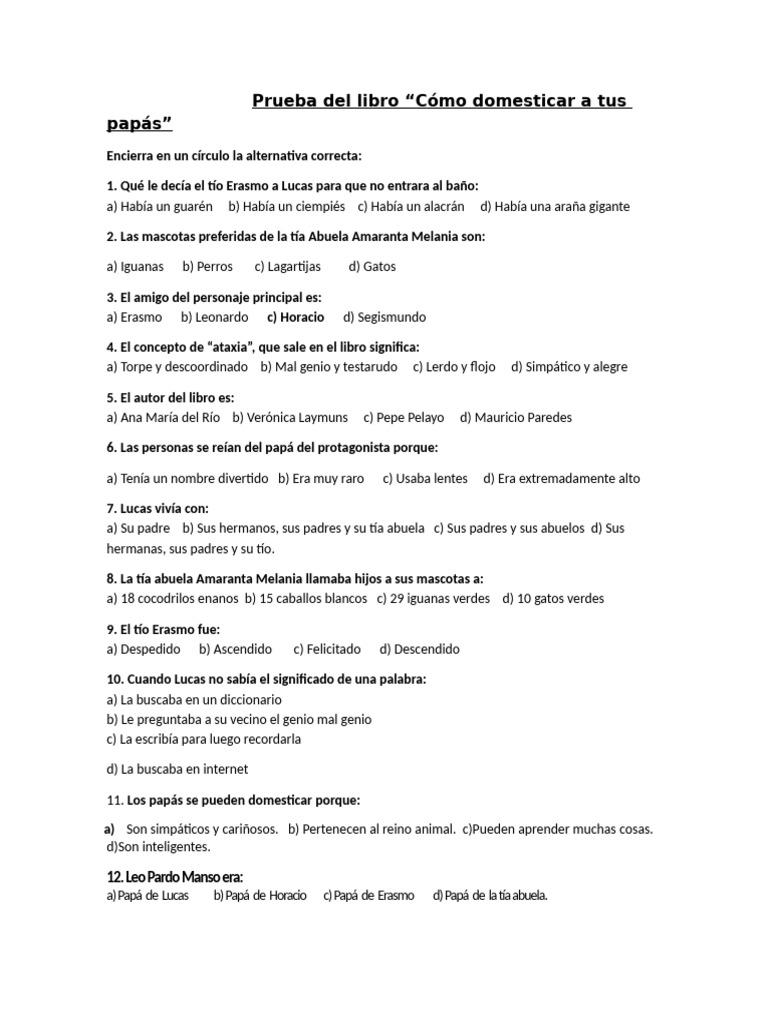 Prueba Como domesticar a tus papás | PDF Prueba Como domesticar a tus papás | PDF
