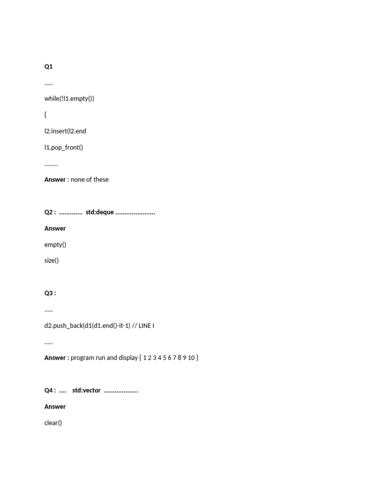 Module 1 Test CPP | PDF