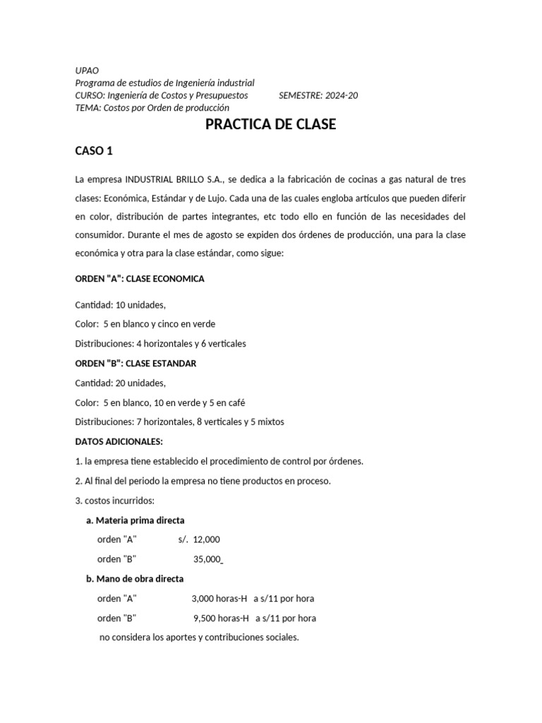 PRACTICA DE CLASE 202420 | PDF