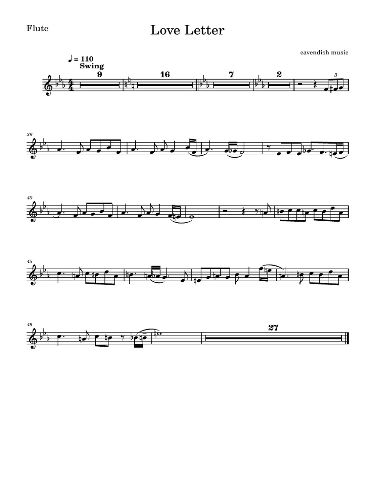 Love Letter-Flute-1 | PDF