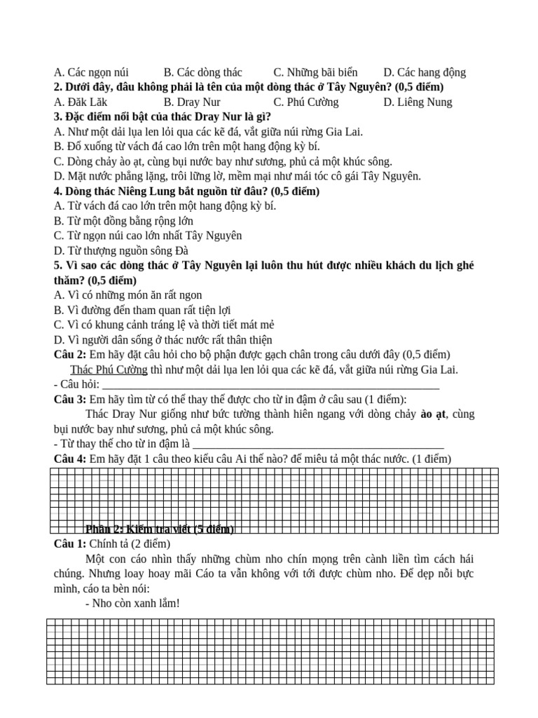 Bo de Thi Khao Sat Chat Luong Dau Nam Lop 3 Mon Tieng Viet Co Dap An | PDF