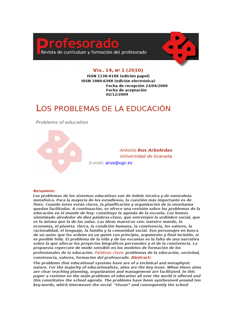 Problemas de La Educacion | PDF