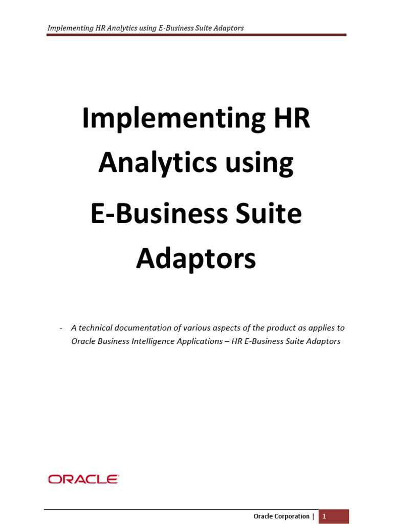 Implementing HR Analytics - Oracle EBS Adaptors | PDF | Data Warehouse ...