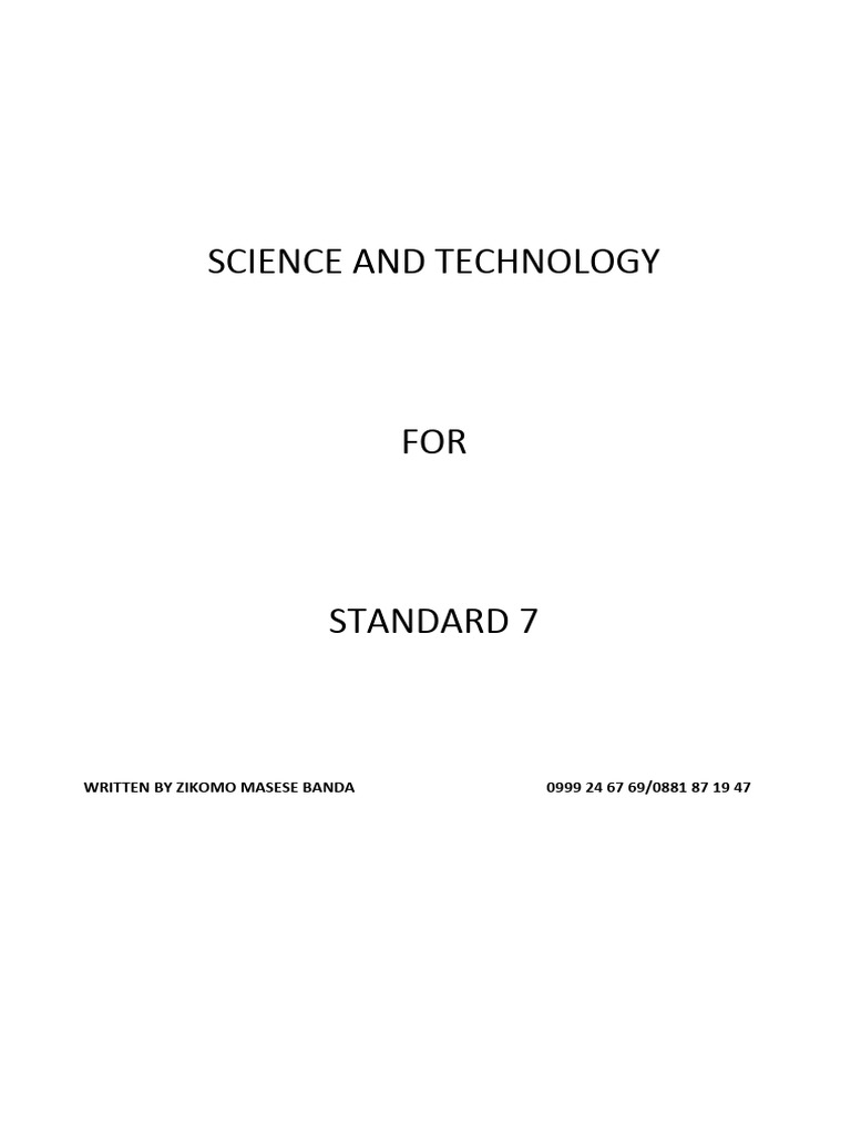 STD 7 Science and Technology | PDF