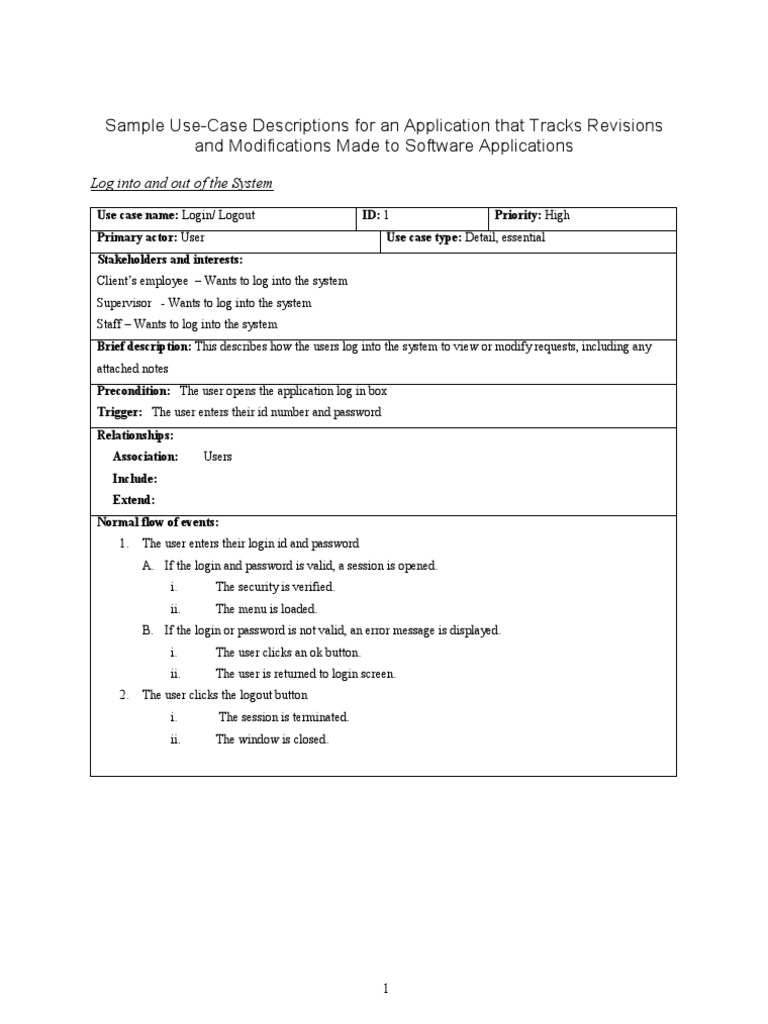 Use Case Examples | Use Case | User (Computing)