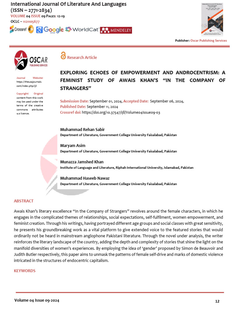 Exploring Echoes of Empowerment and Androcentrism: A Feminist Study of ...