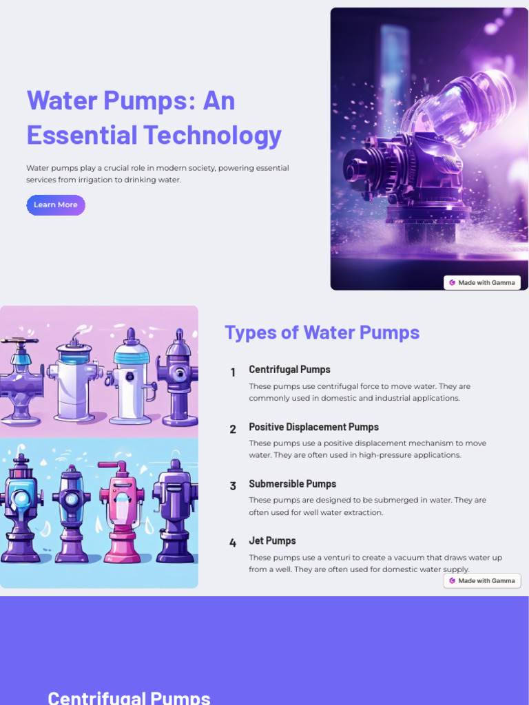 Water Pumps An Essential Technology | PDF