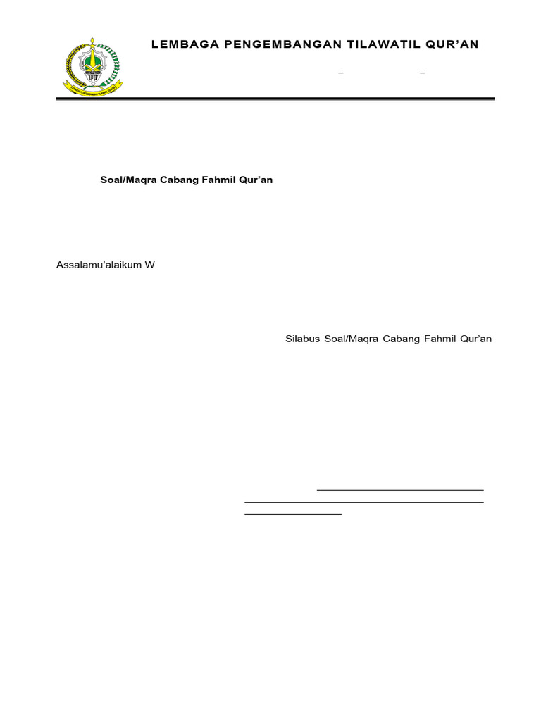 Revisi Juknis Dan Silabus Maqra Fahmil-Mtq Tingkat Prov. Jawa Tengah Xxix TH 2022 | PDF