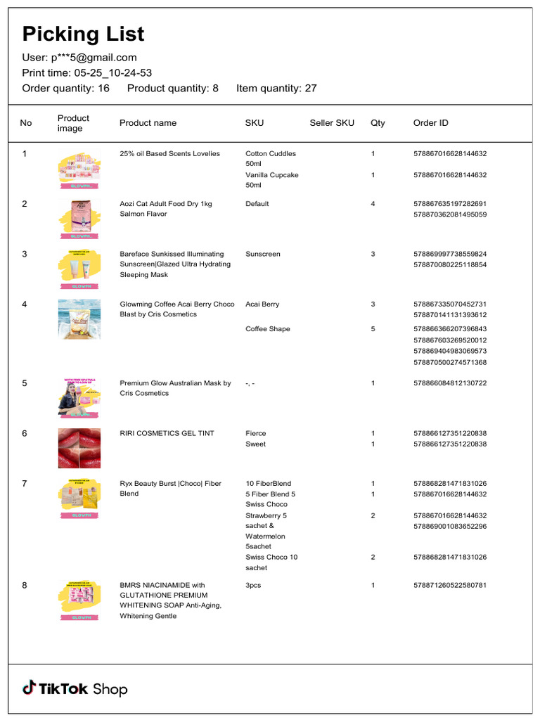 05-25 - 18-24-53 - Picking List | PDF