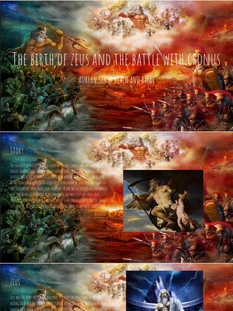 The Birth of Zeus and The Battle With Cronus | PDF