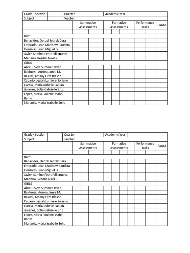 Grading _Grade_1_Faith | PDF