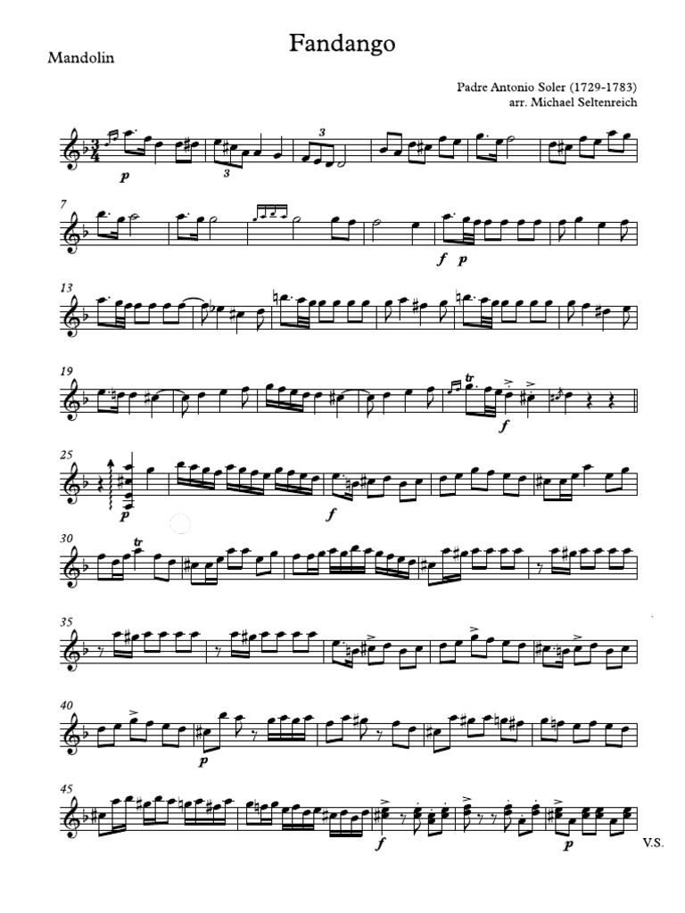 Fandango - Mandolin | PDF