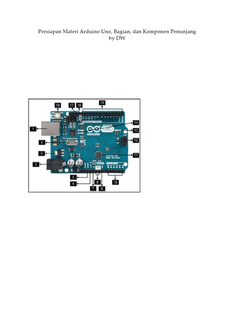 Arduino Uno-Bagian-Komponen Penunjang | PDF