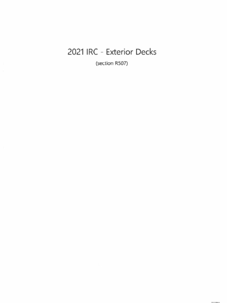 2021-IRC Exterior Deck - Code Section | PDF