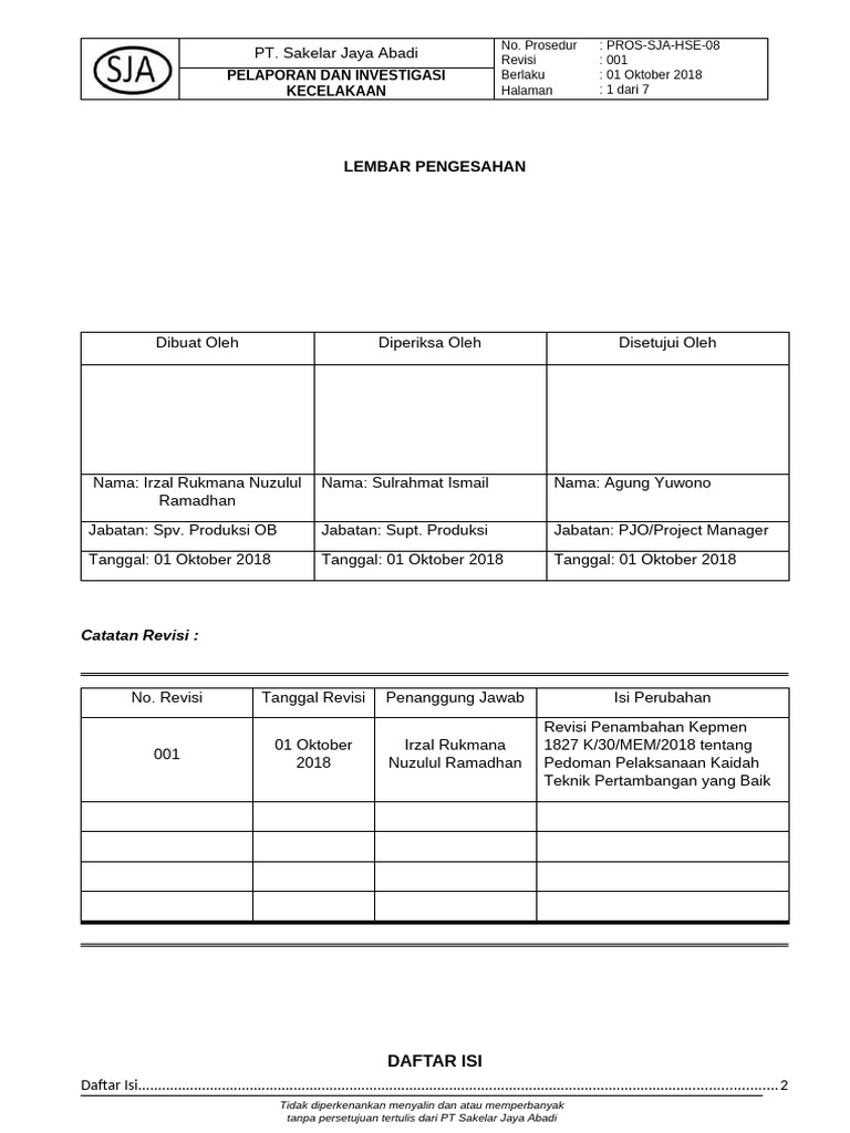11. SOP INVESTIGASI | PDF