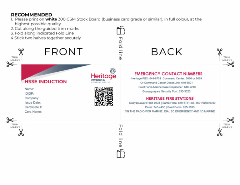 Heritage Full HSSE Induction Card - Full HSSE Induction - Kalvin ...