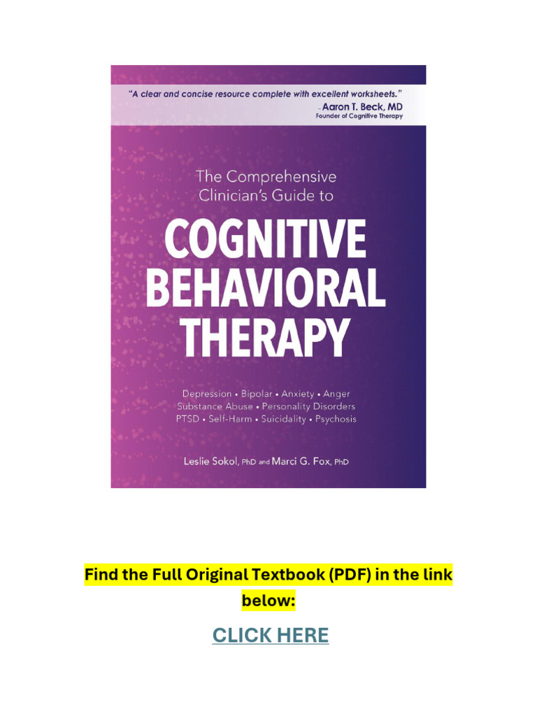 Comprehensive CBT Clinician's Guide | PDF | Thought | Career & Growth