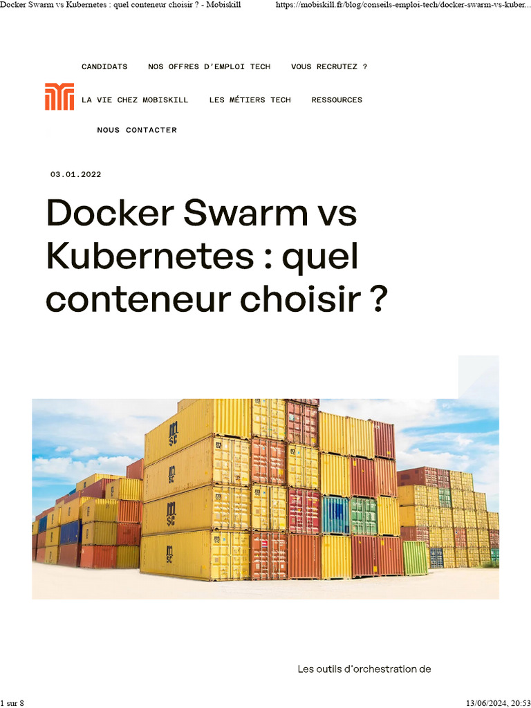 Swarm Vs k8s | PDF