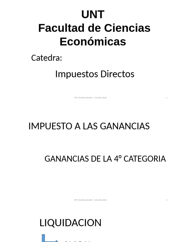 H - Impto A Las Gcias - Gcia de La 4° Categ 2024 | PDF