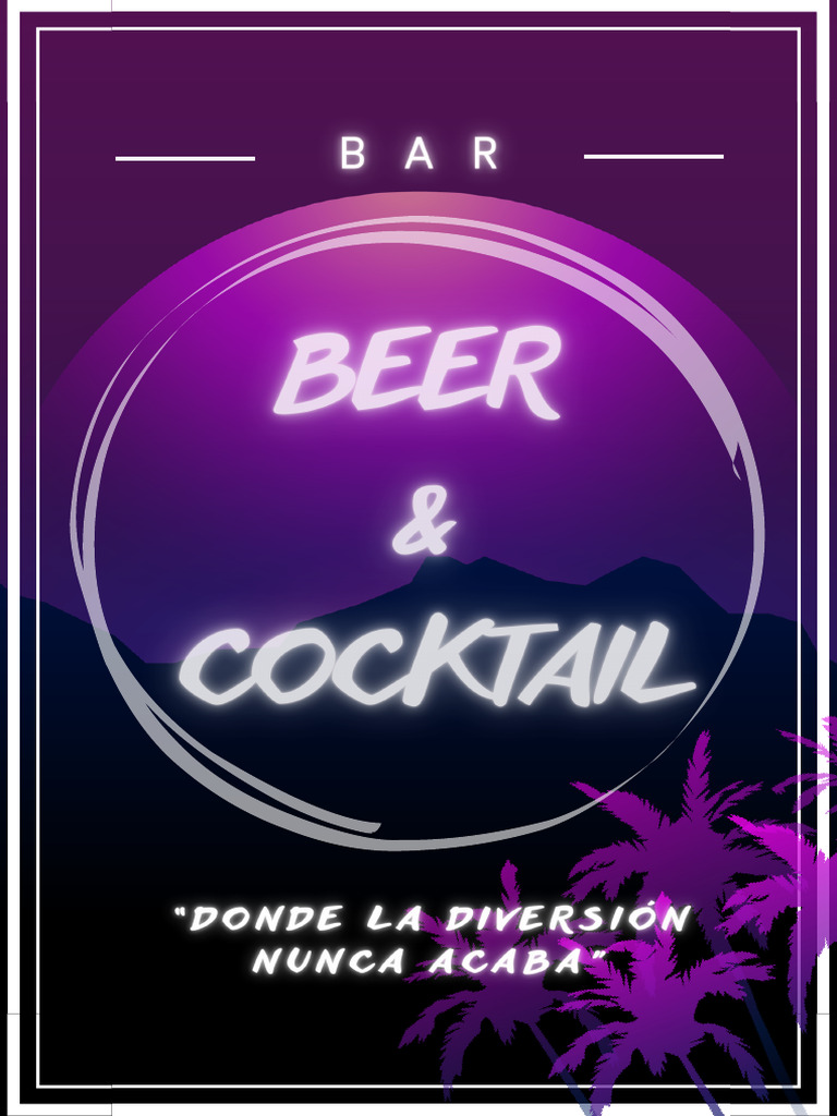 Menú A4 Carta de Tragos Bar Moderno Negro - 20240721 - 205430 - 0000 | PDF