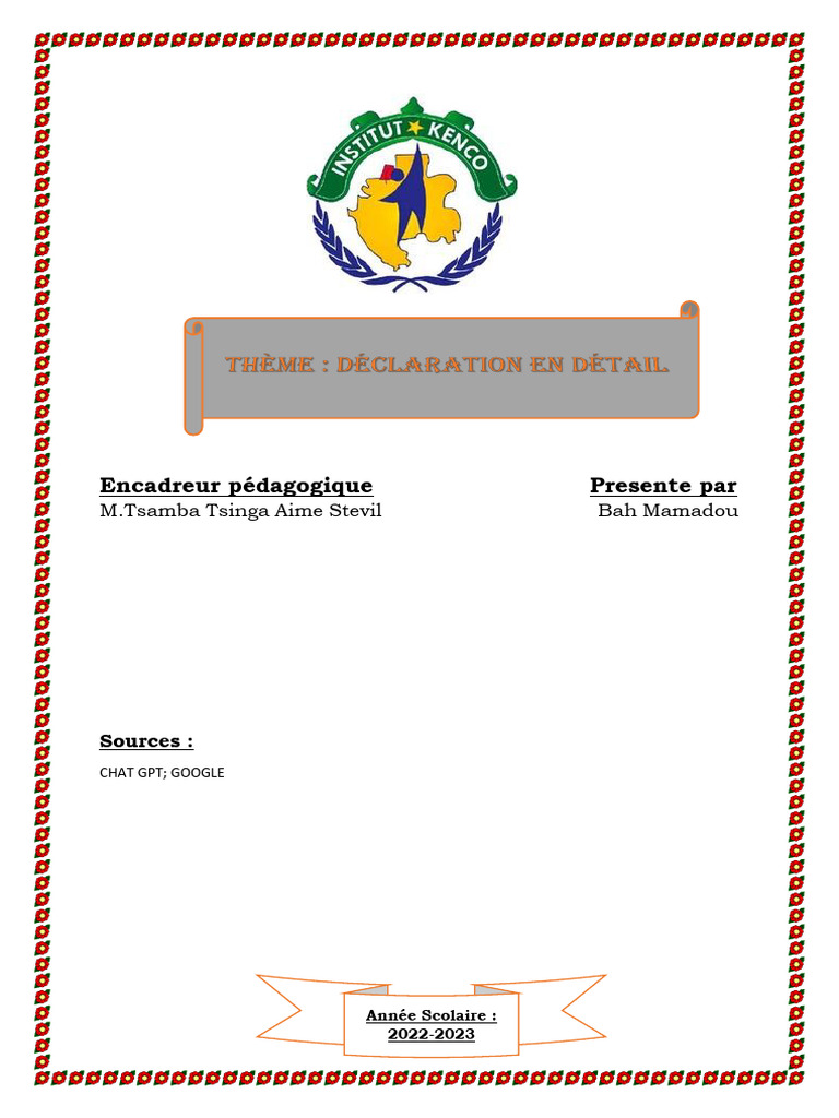 Declaration en Detail | PDF | Taxe sur la valeur ajoutée | Finance et ...