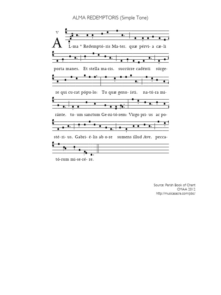Alma Redemptoris Mater | PDF